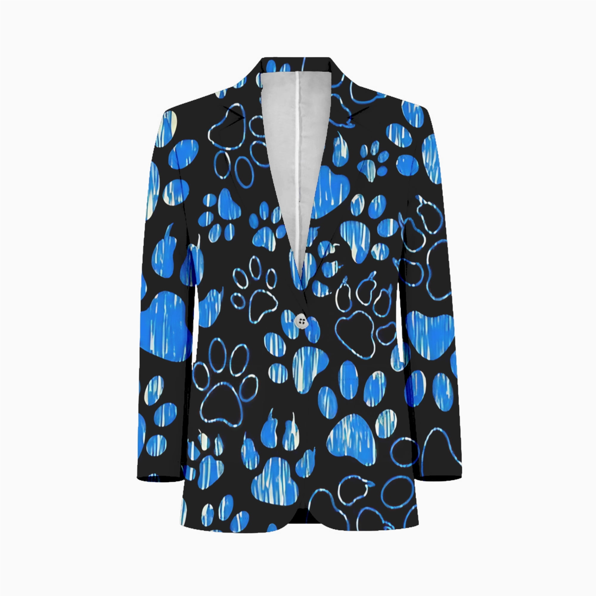 Dog Paw Print (2) Customized Men's Suits full man Shawl Collar ...