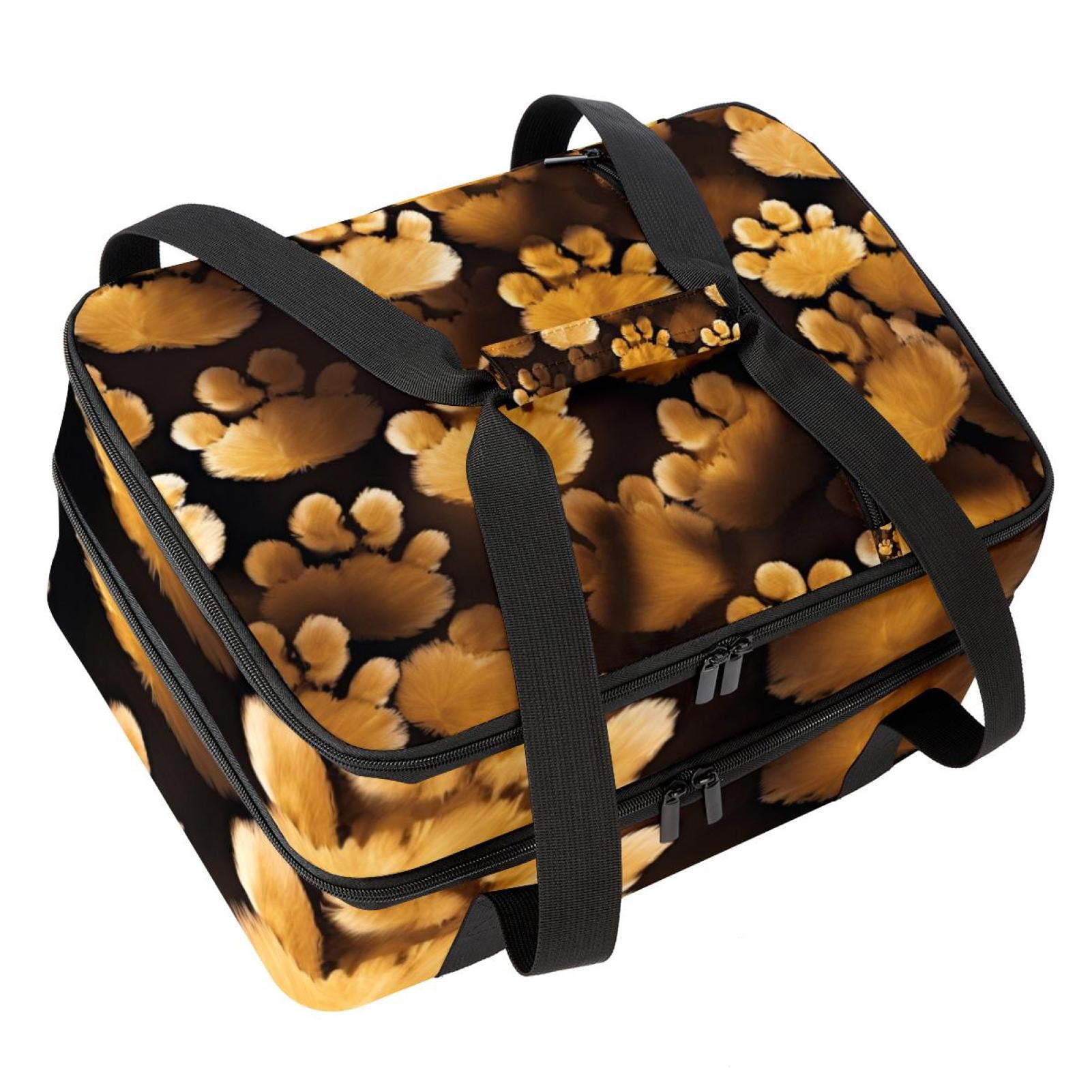 Dog Paw Print Double Layered Insulated and Refrigerated Lunch Bag with ...