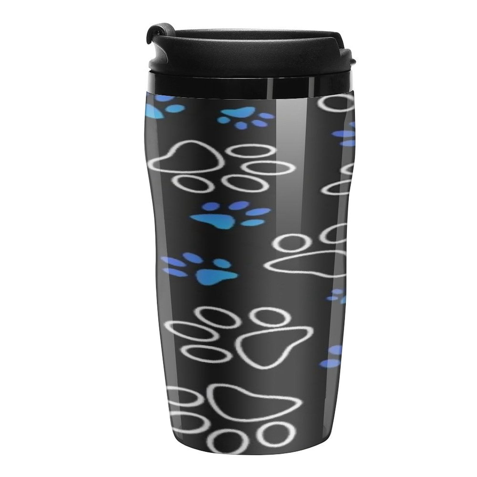 Dog Paw Print Double Walled Coffee Cup Plastic Water Bottle Tumblers ...