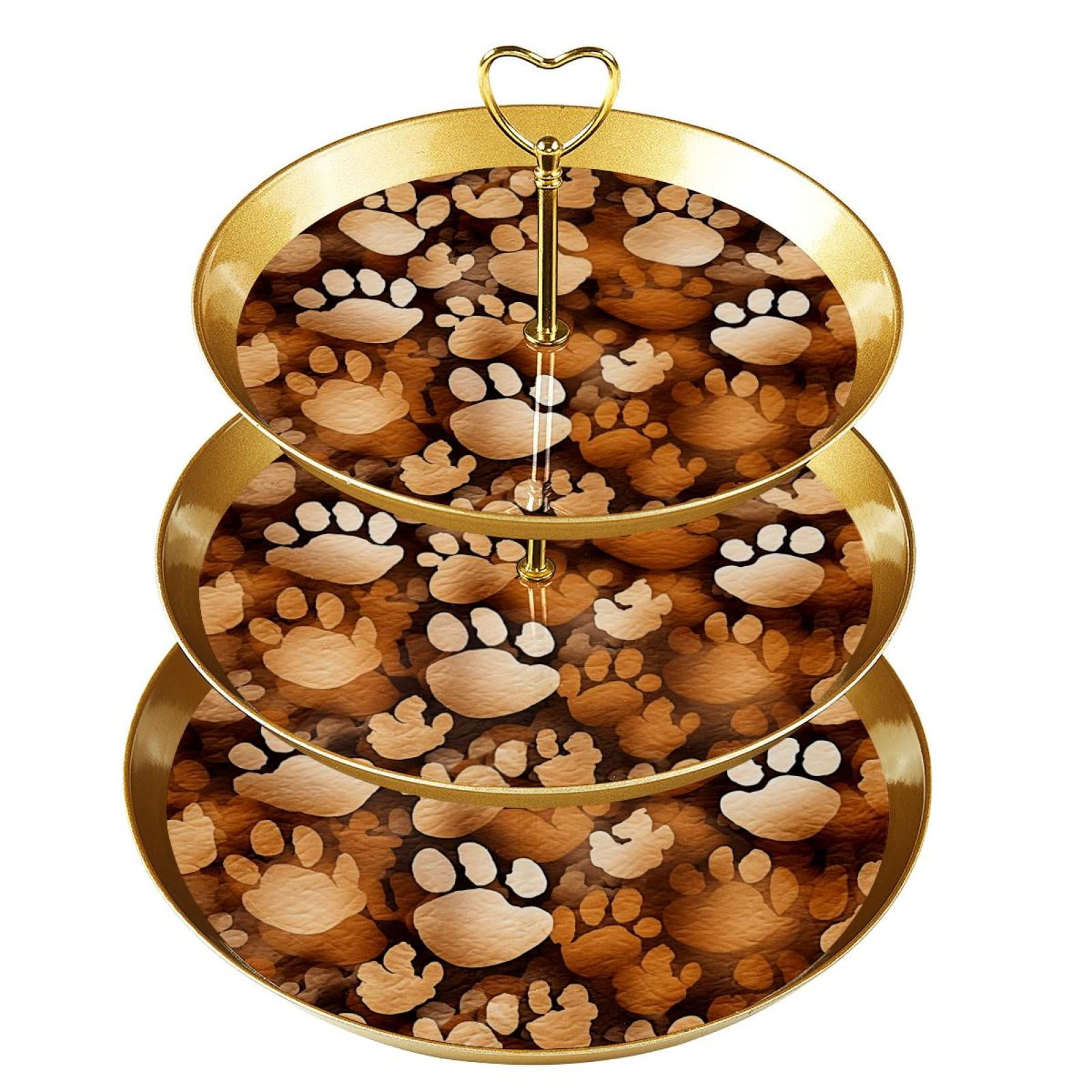 Dog Paw Print Elegant Cupcake Holder Stand Display for Dessert Table ...