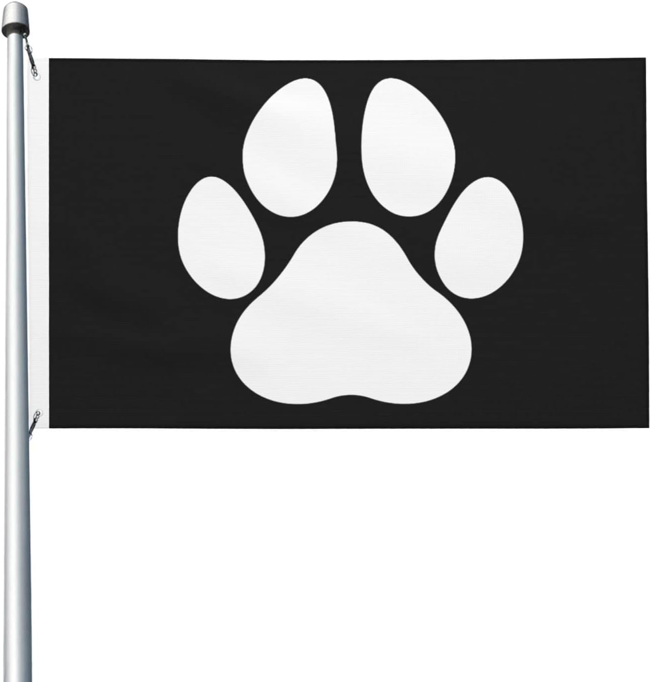 Dog Paw Print Flag 3x5 Ft Outdoor Decoration Banner Yard Flag With ...