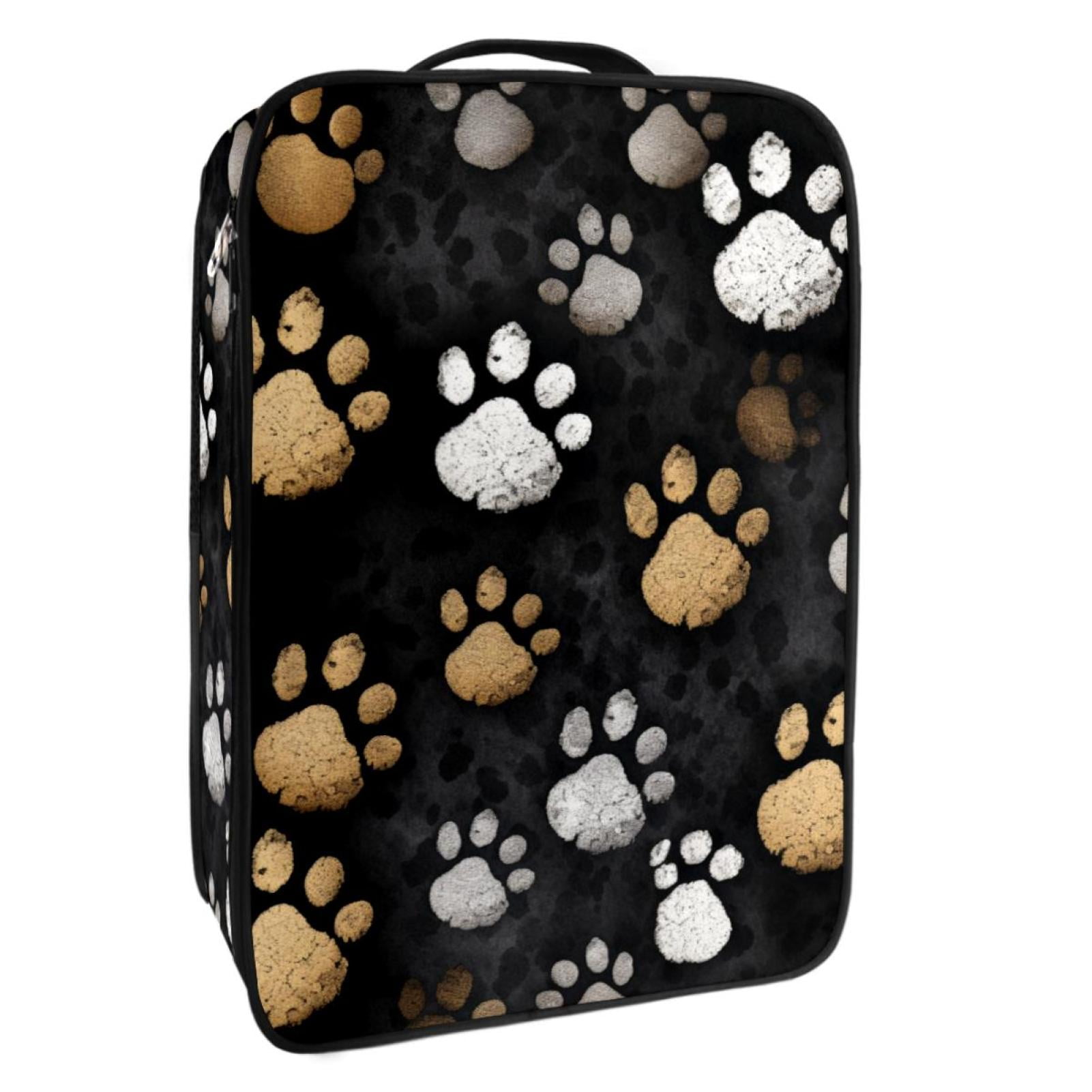 Dog Paw Print Gray Polyester Shoe Storage Box Organizer - 23x31cm ...