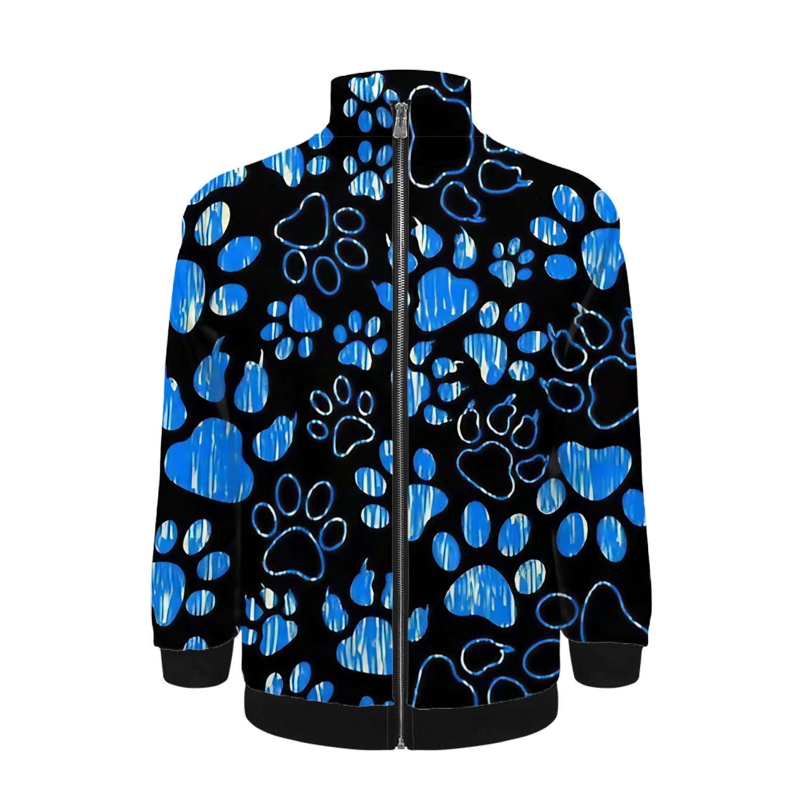 Dog Paw Print Jacket Men's Street Cool Long Sleeves Coat Personality ...