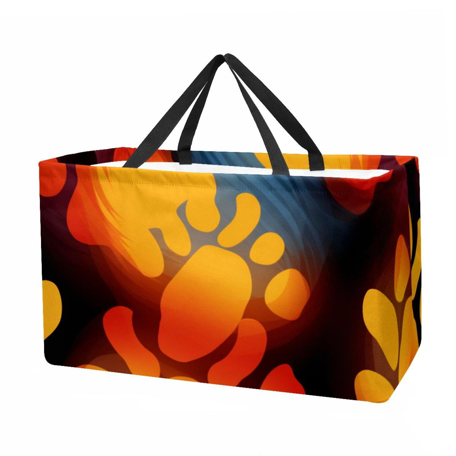 Dog Paw Print Large Capacity Reusable Foldable Oxford Cloth Storage Box ...