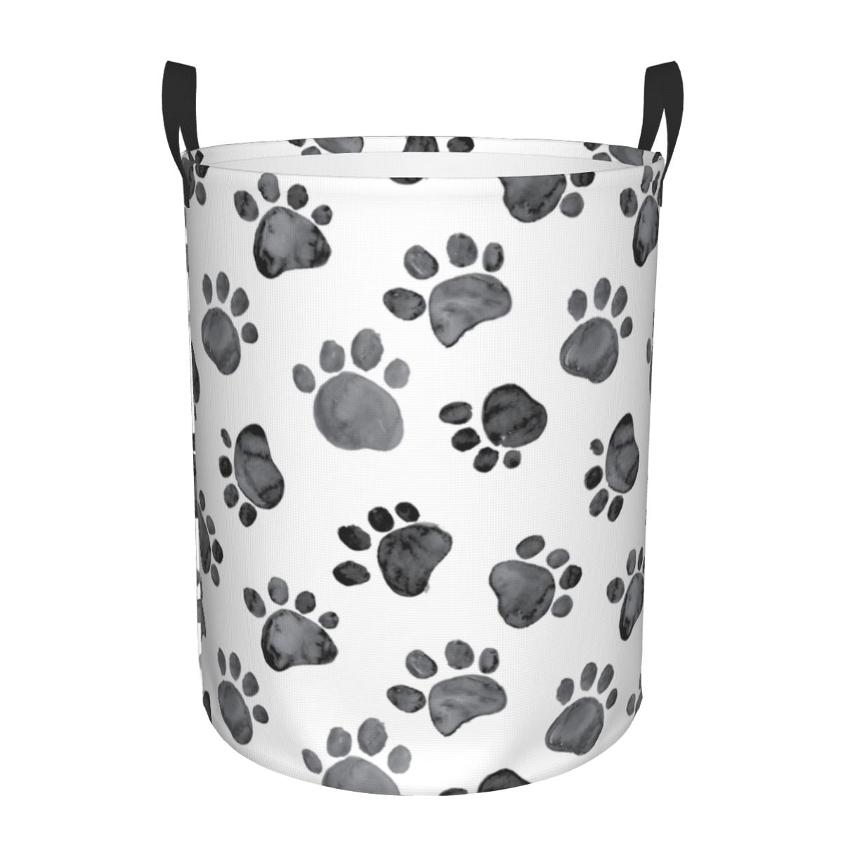 Dog Paw Print Laundry Basket Collapsible Puppy Paws Pattern Clothing ...