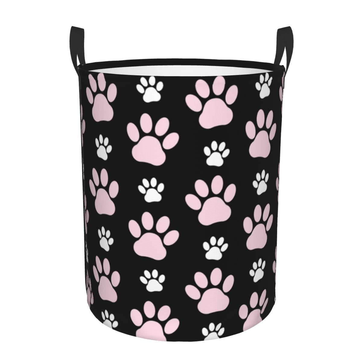 Dog Paw Print Laundry Basket Collapsible Puppy Paws Pattern Clothing ...