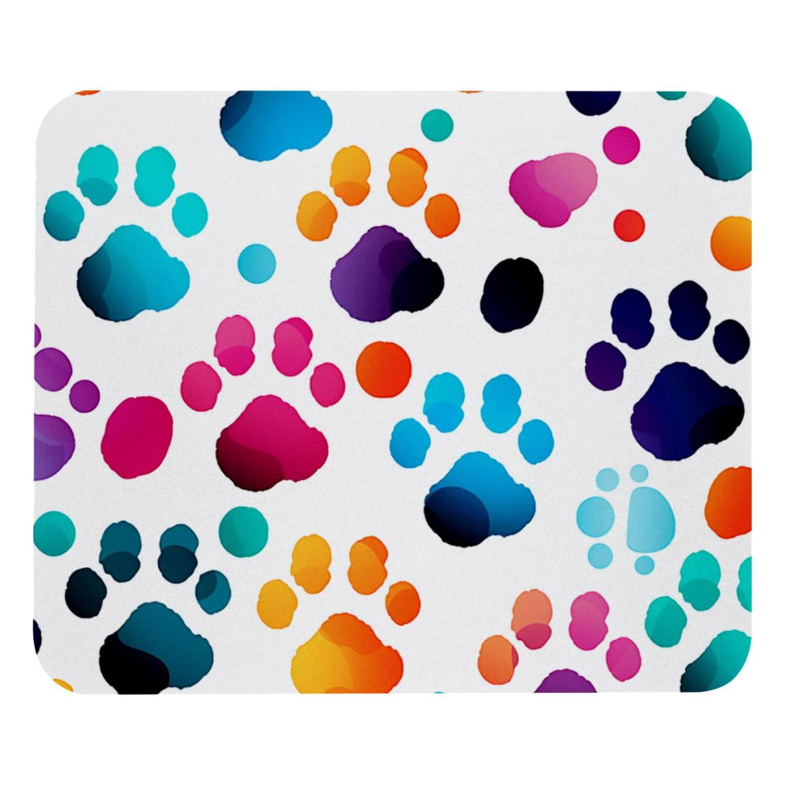 Dog Paw Print Non-Slip Rubber Bottom Printed Gaming Mouse Pad Mouse Mat ...