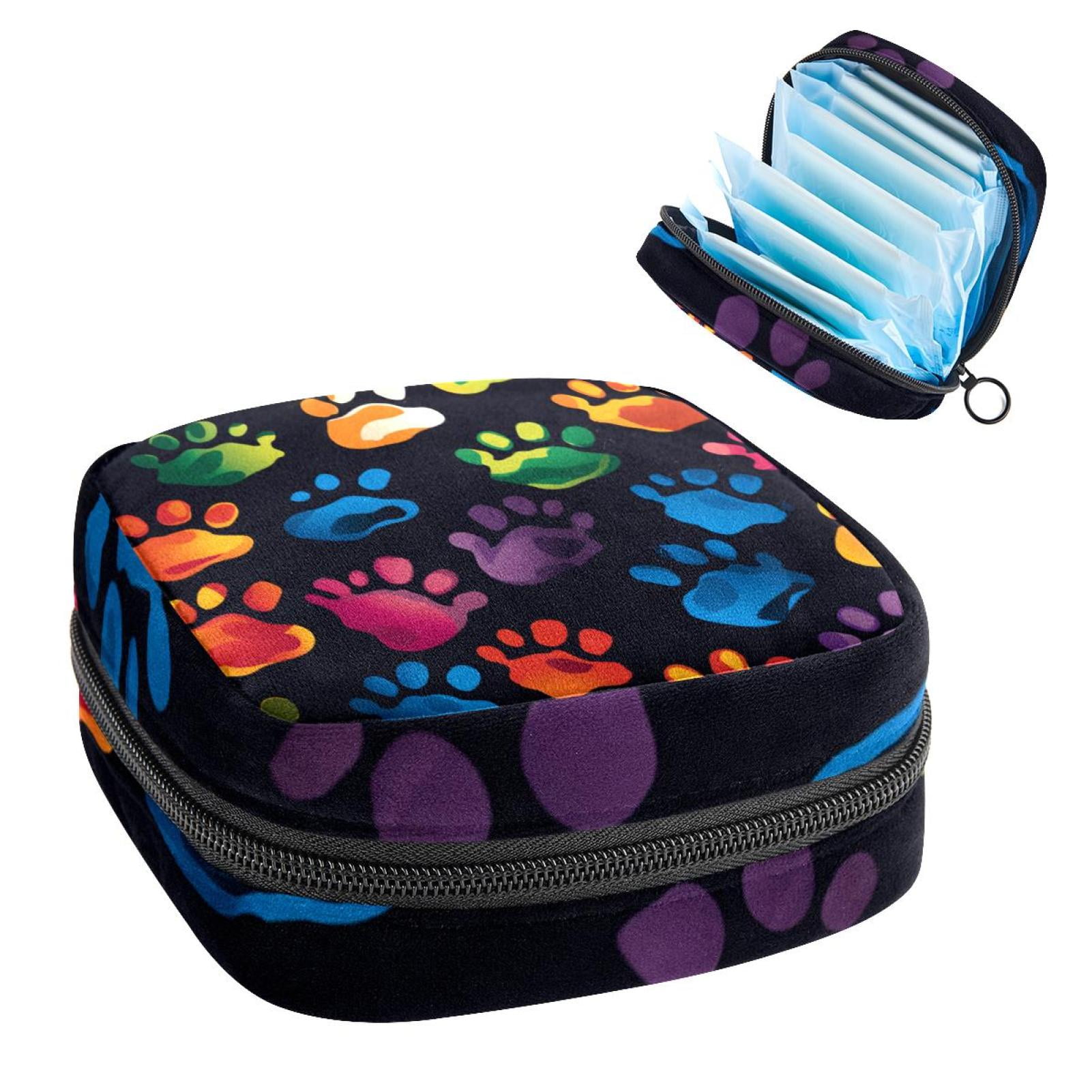 Dog Paw Print Period Pouch Sanitary Bags Small Necklace Pouch Small ...