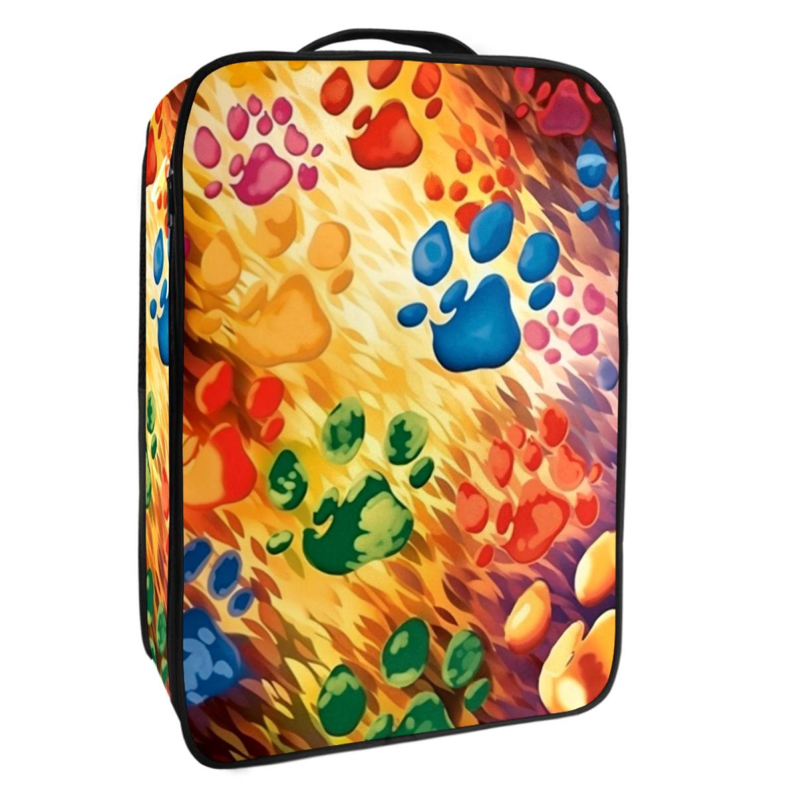 Dog Paw Print Polyester Shoe Box Organizer, 23x31cm/9x12in Storage ...