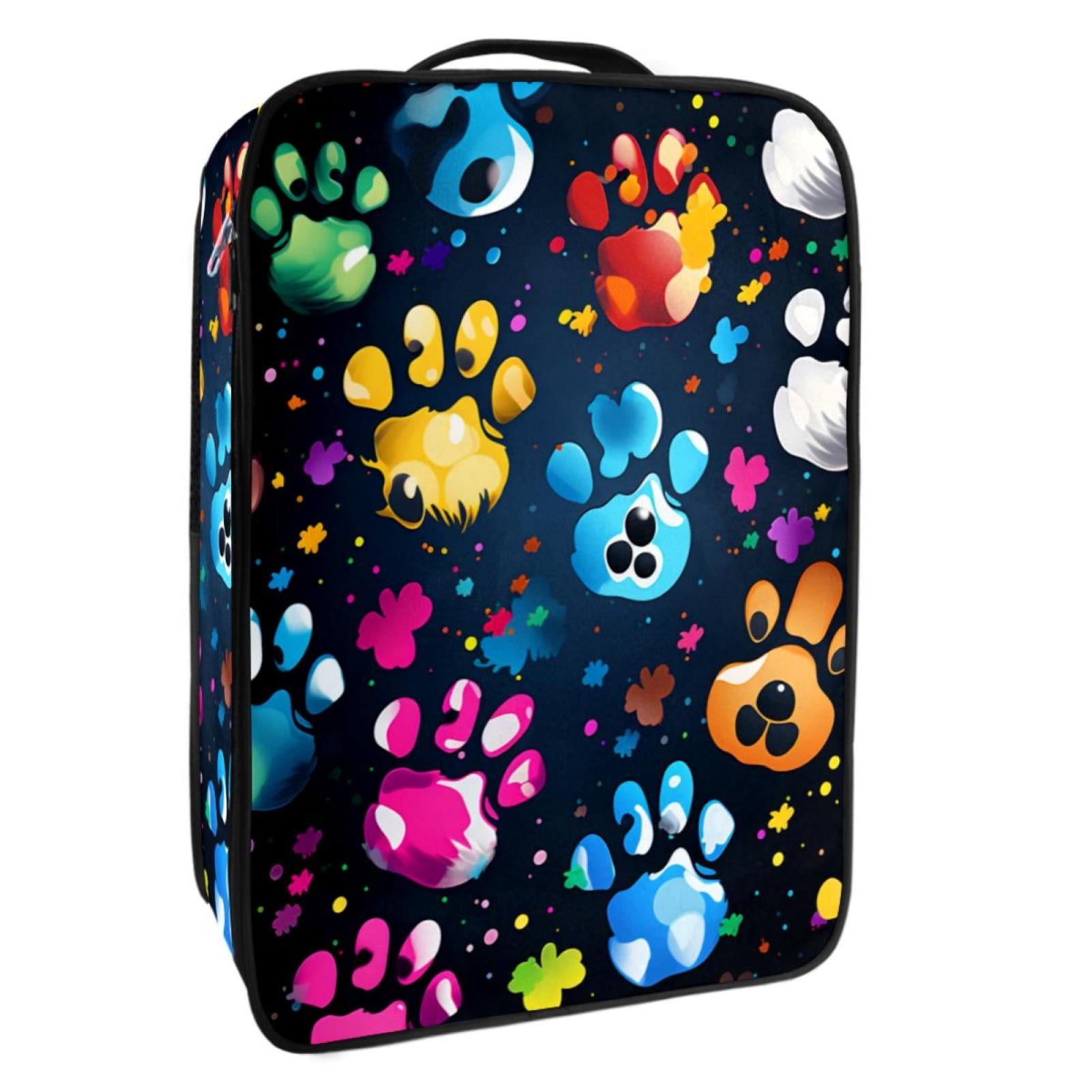 Dog Paw Print Polyester Shoe Boxes Organizer 23x31cm/9x12in, Closet ...