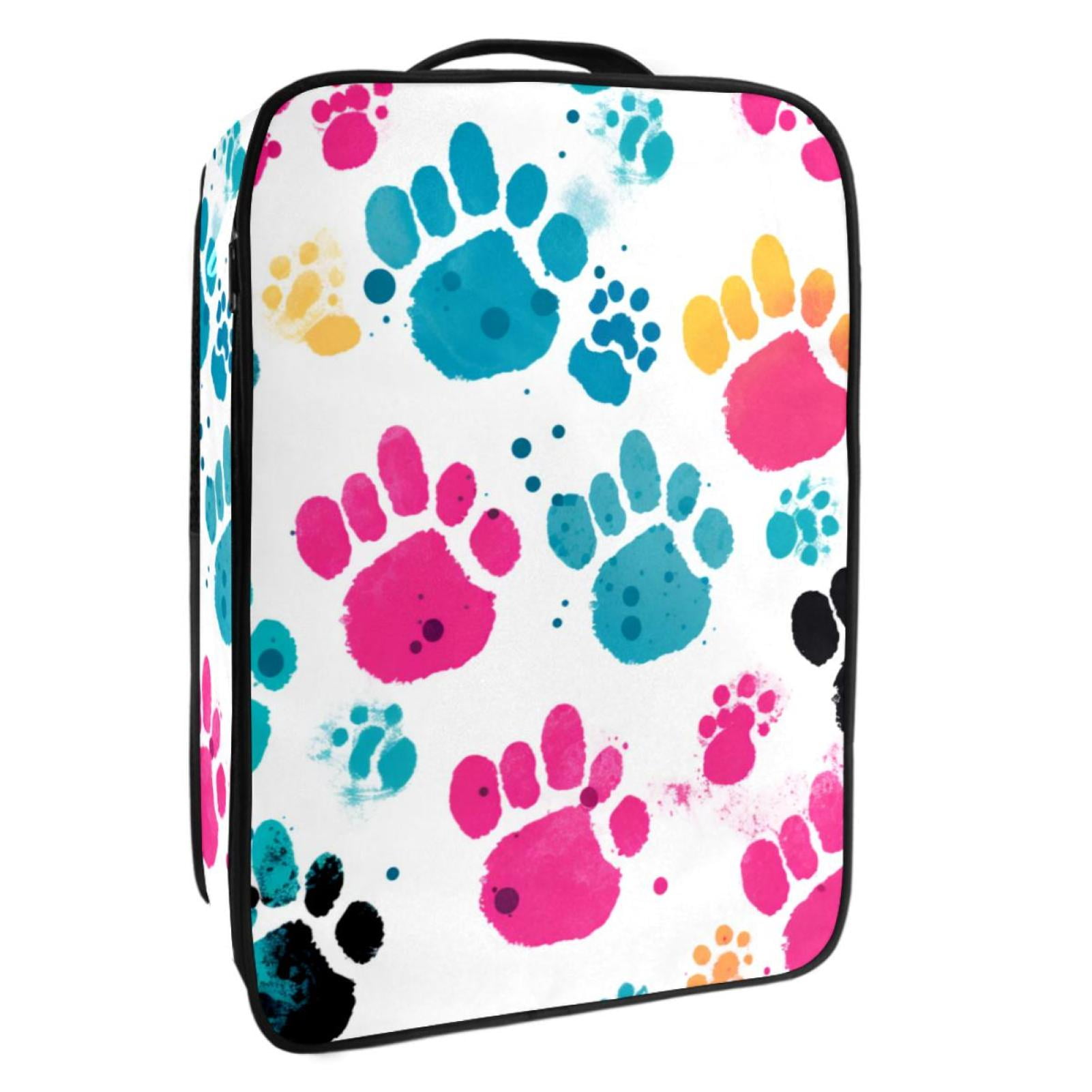 Dog Paw Print Polyester Shoe Boxes Organizer Container, 23x31cm/9x12in ...