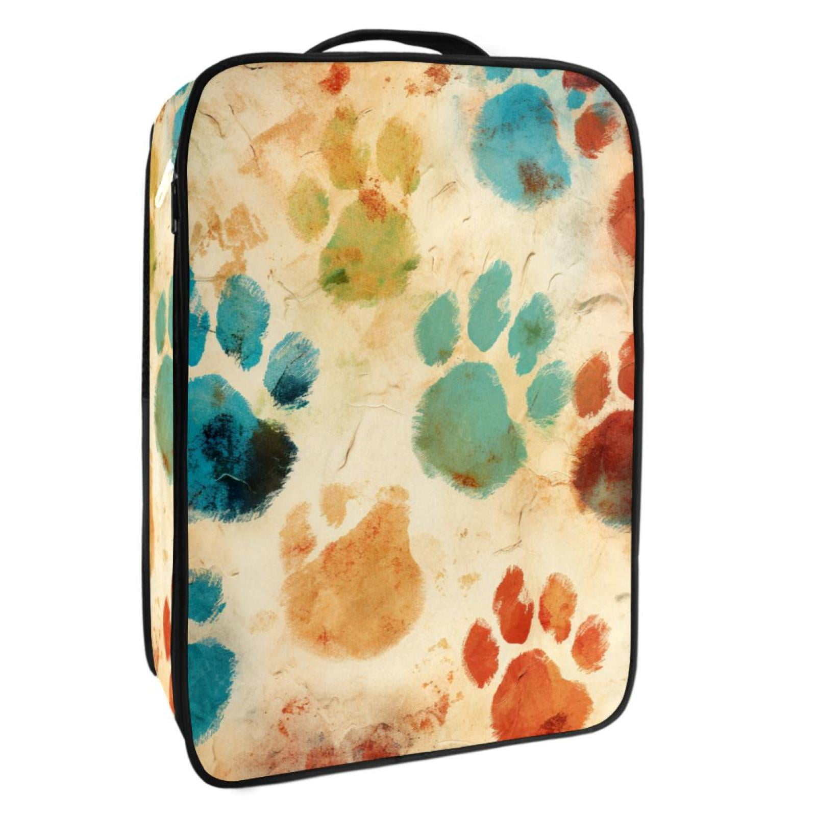 Dog Paw Print Polyester Shoe Boxes Organizer Rack 23x31cm/9x12in - Shoe ...