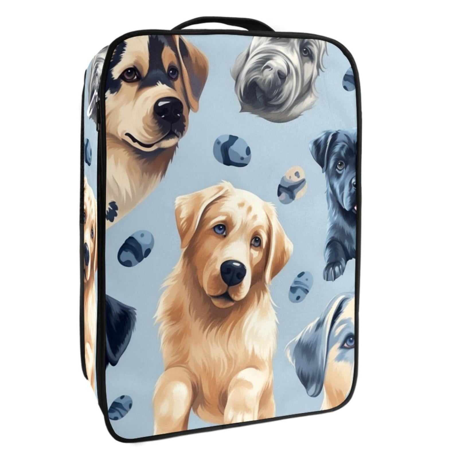 Dog Paw Print Polyester Shoe Boxes Organizer Storage Container Closet ...
