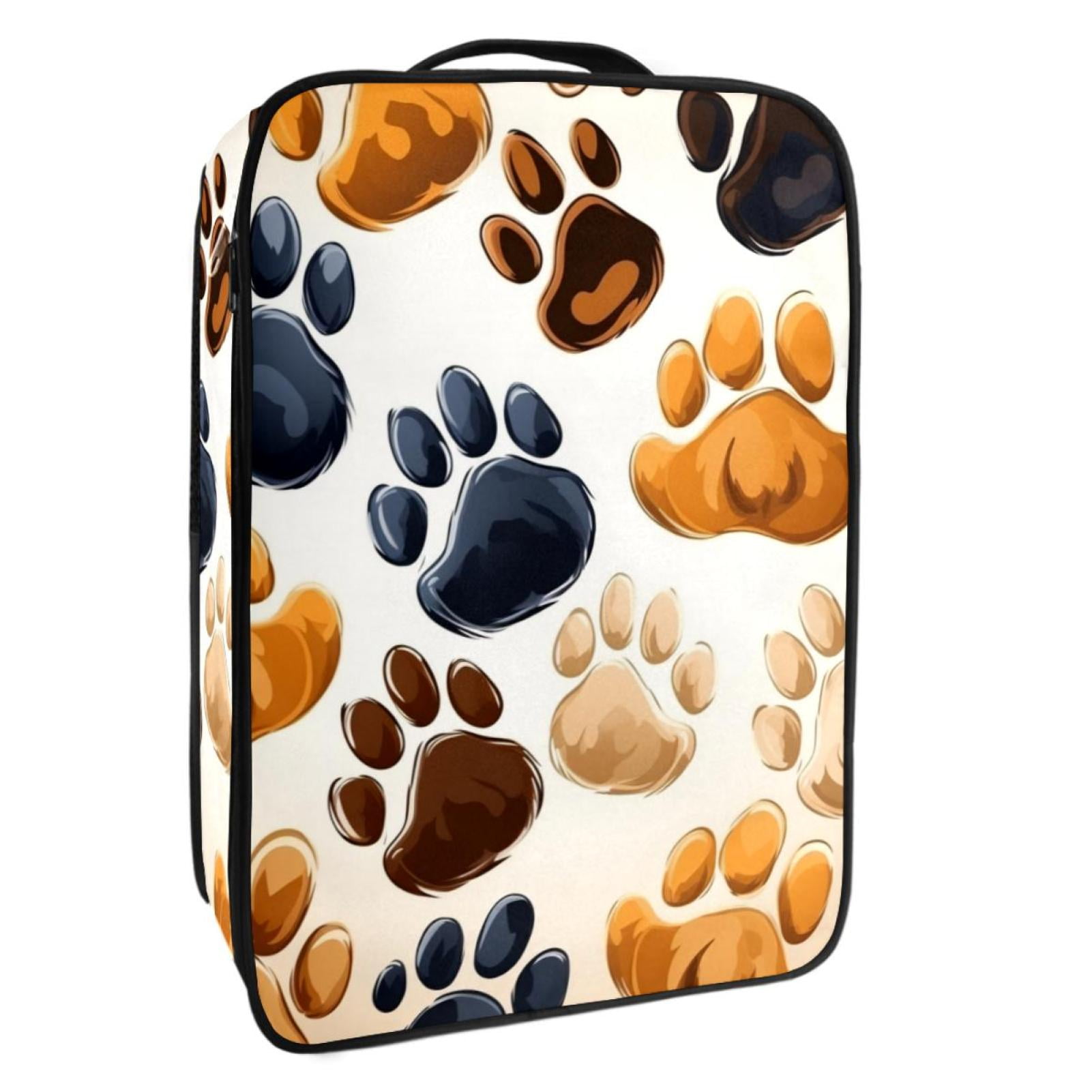 Dog Paw Print Polyester Shoe Boxes - Spacious Storage Solution for ...
