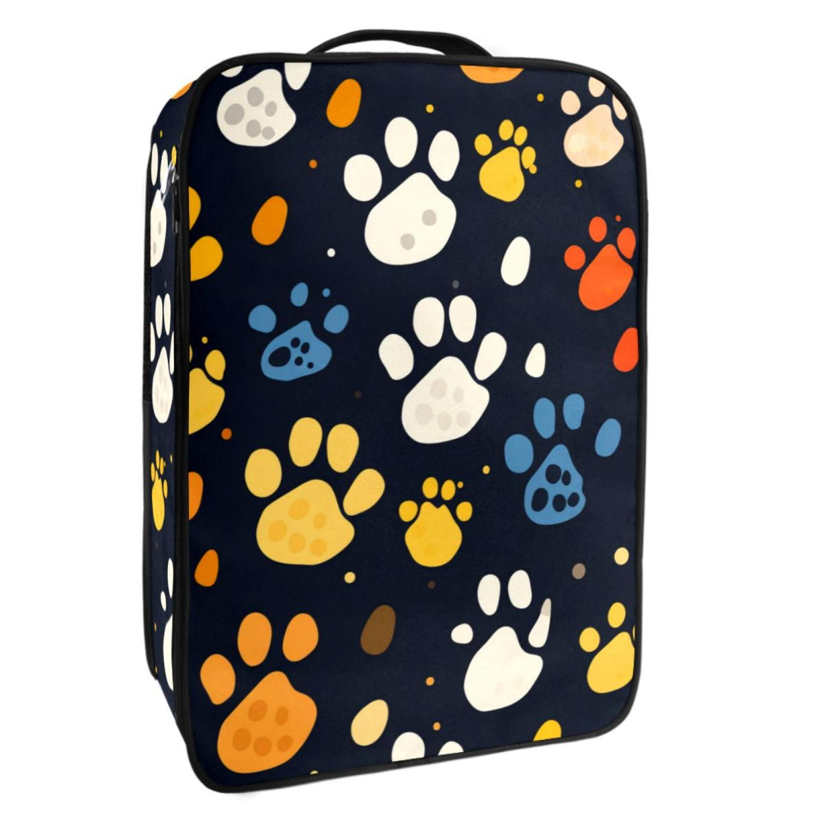 Dog Paw Print Polyester Shoe Organizer Box 23x31cm/9x12in Closet ...