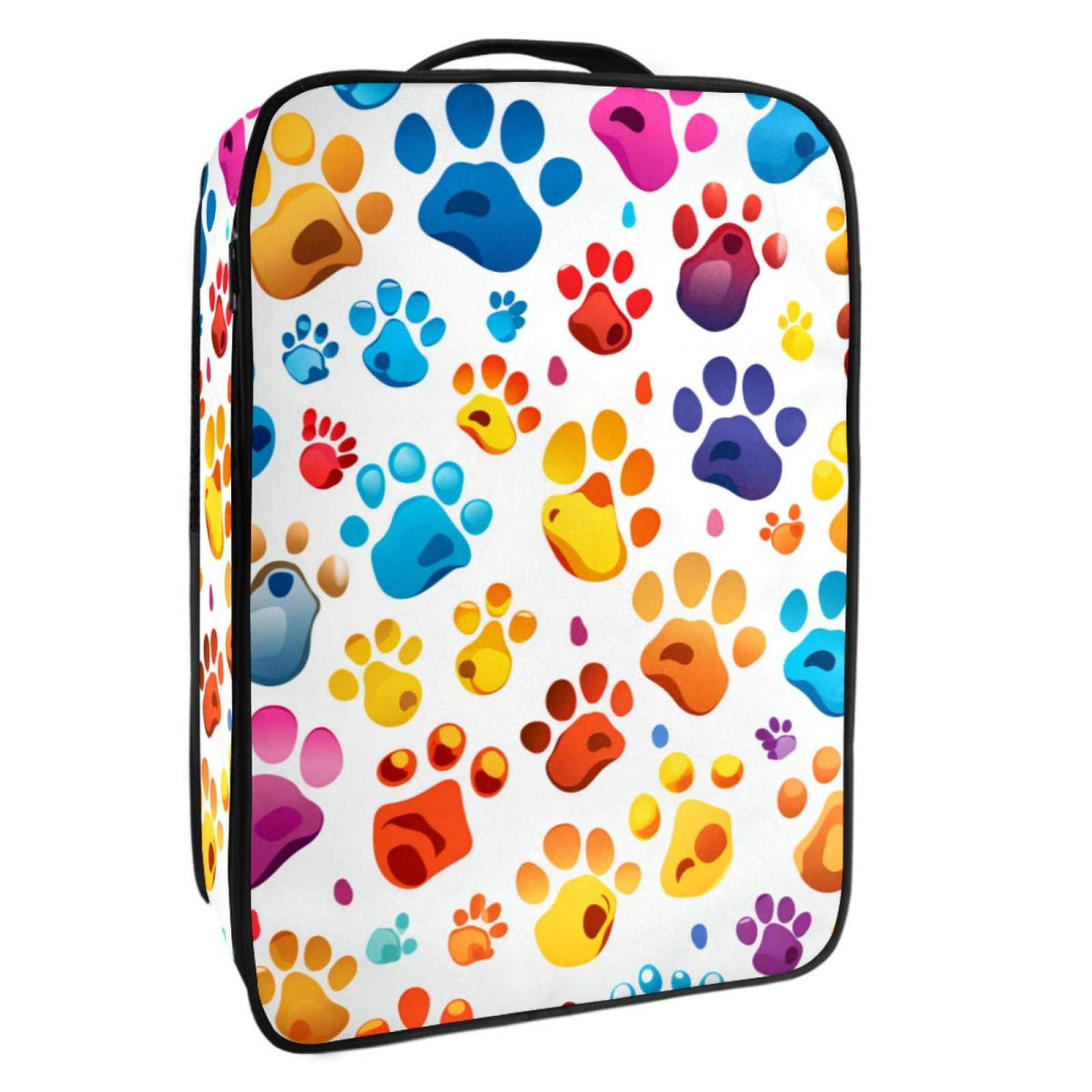 Dog Paw Print Polyester Shoe Organizer Box 23x31cm/9x12in Closet ...