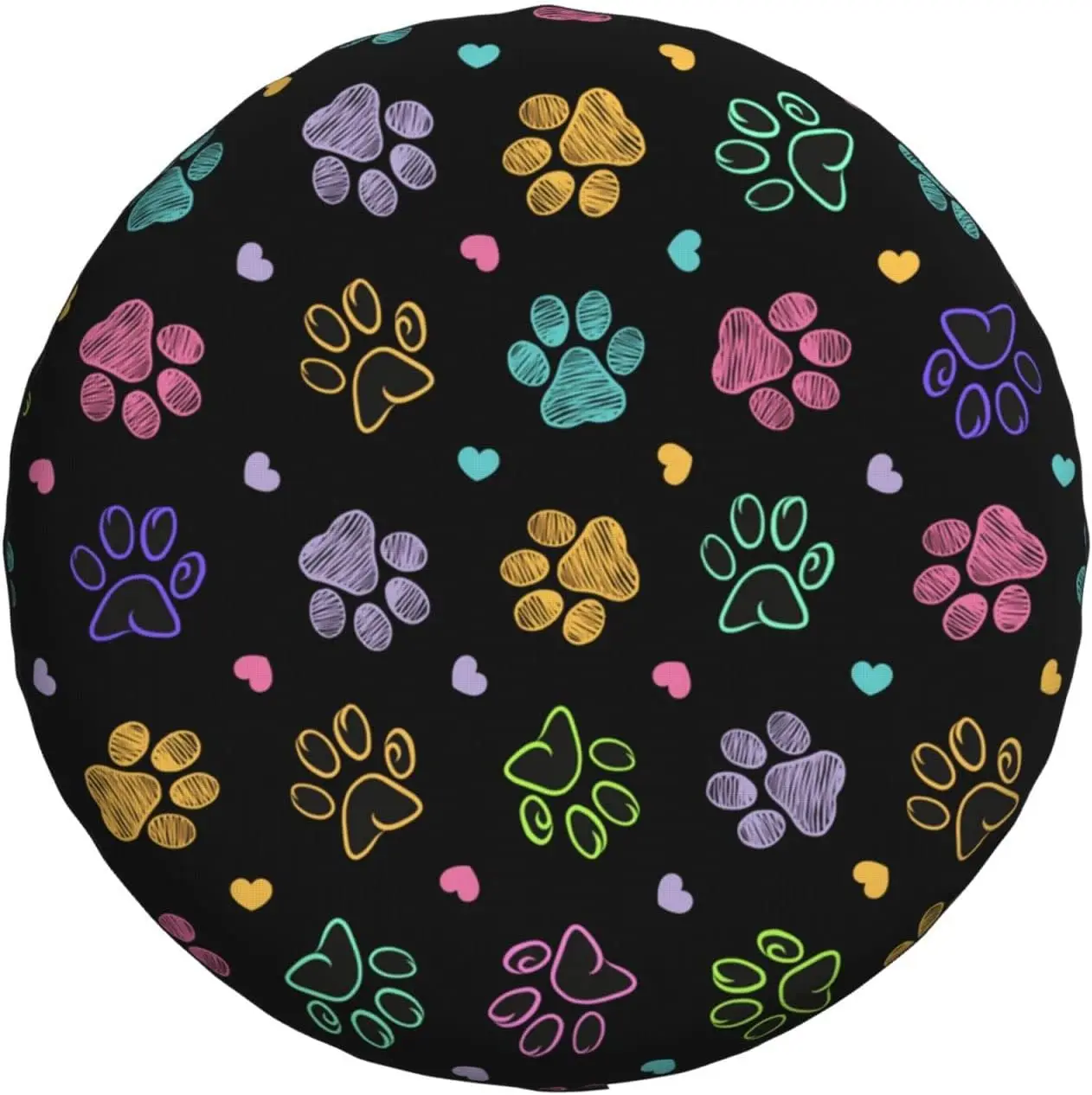 Dog Paw Print Spare Tire Cover Fit for Camper Car Truck Funny Animal ...