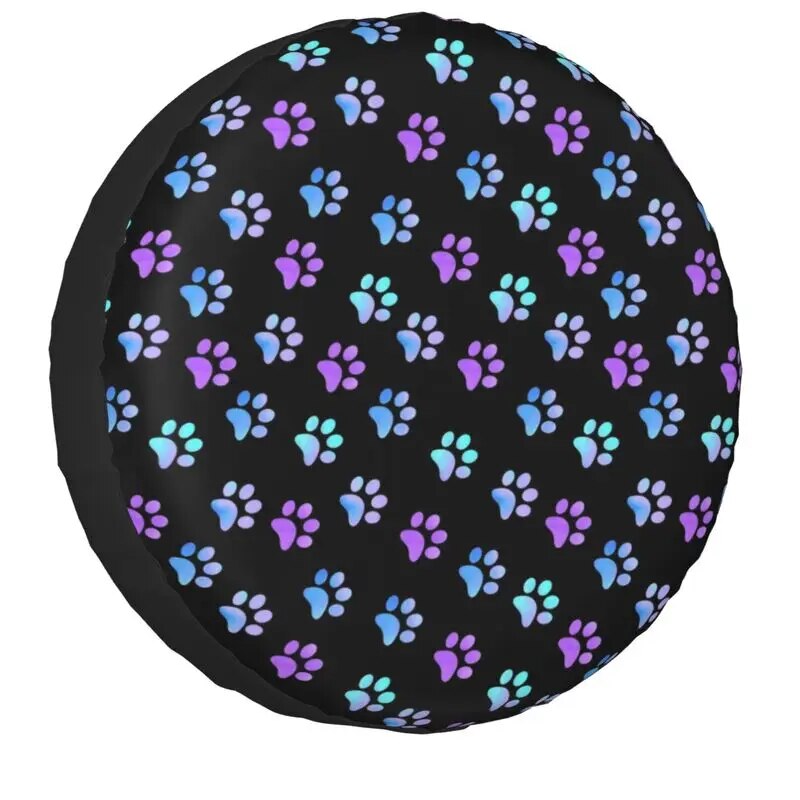 Dog Paw Print Tire Cover for Prado Pajero RV SUV Camper Paws Lover Car ...