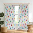 Dog Paw Print White Pattern Pinch Pleat Semi Sheer Linen Curtains, Semi ...
