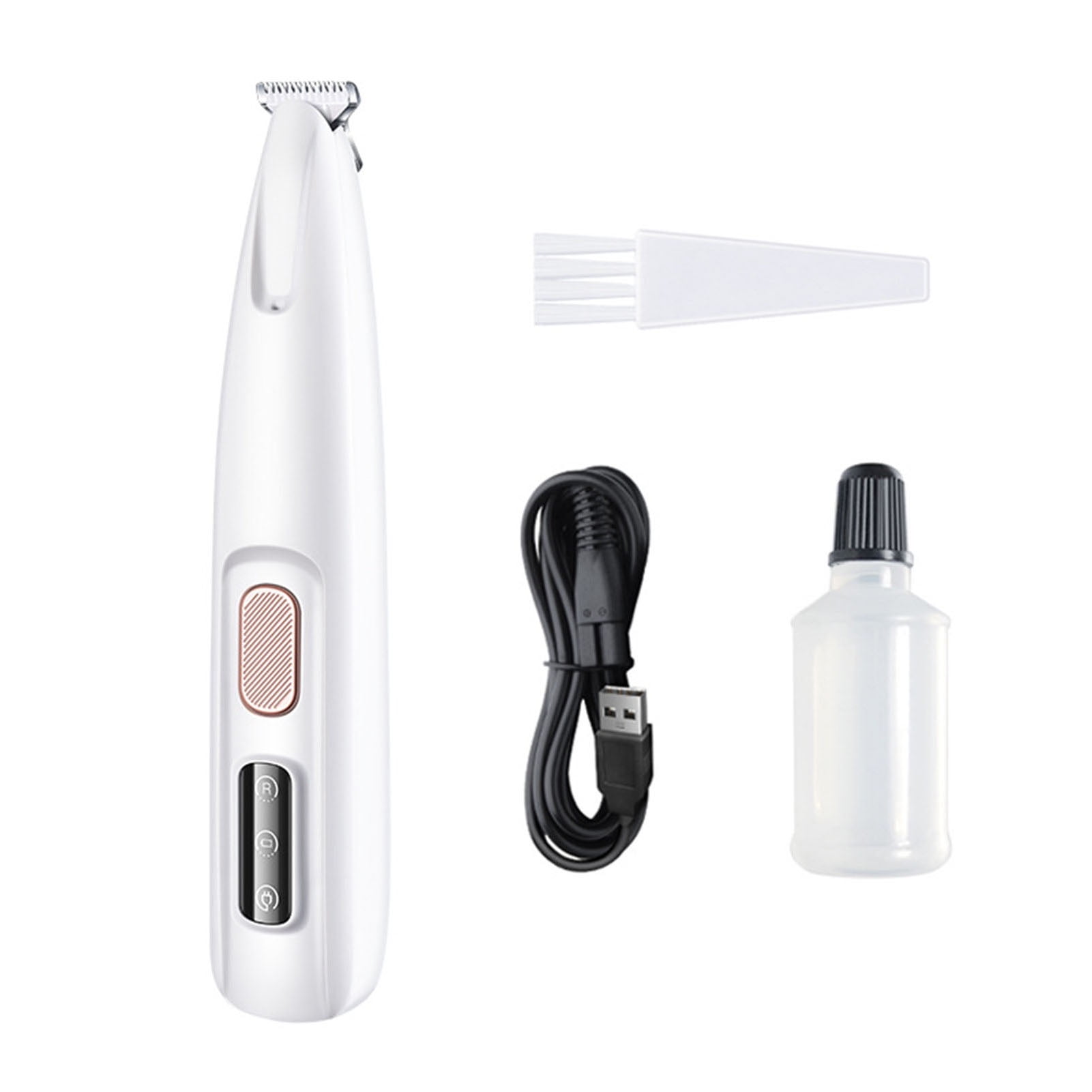 Dog Paw Trimmer Rechargeable Low Noise Dog Clipper with LED Light ...