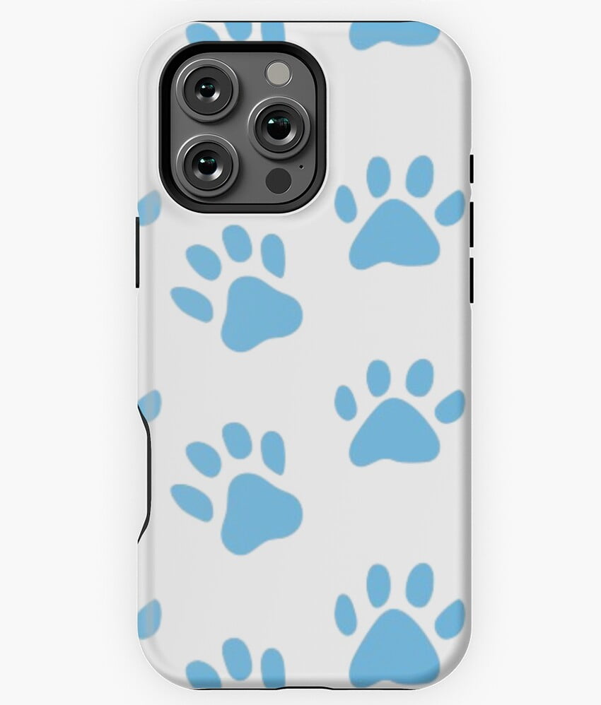 Dog Pawprint Blue Pattern SolaAndSoli N7098 Phone Case for iPhone 17 16 ...