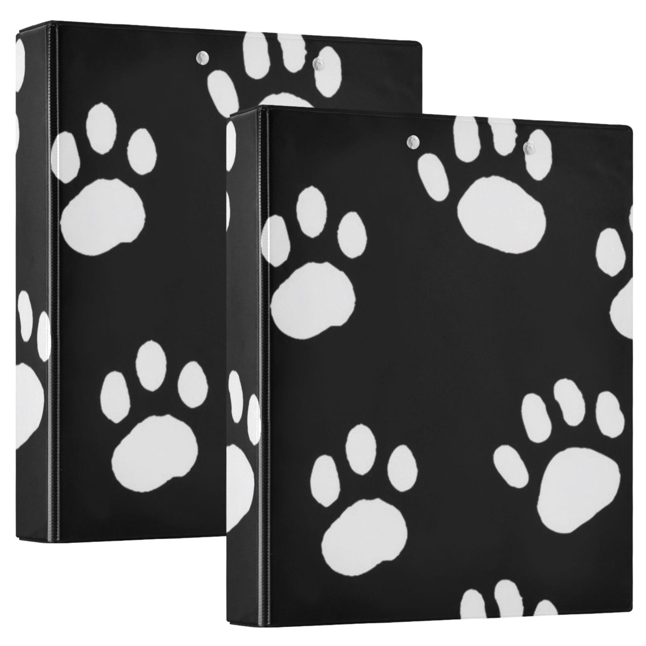 Dog Paws 3 Ring Hardcover Binders 1.5" Round Rings for Letter-Size ...