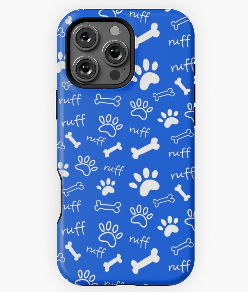Dog Paws Bones Ruff Pattern Lover Phone Case for iPhone 16 15 14 13 12 11 Pro Max - Walmart.com