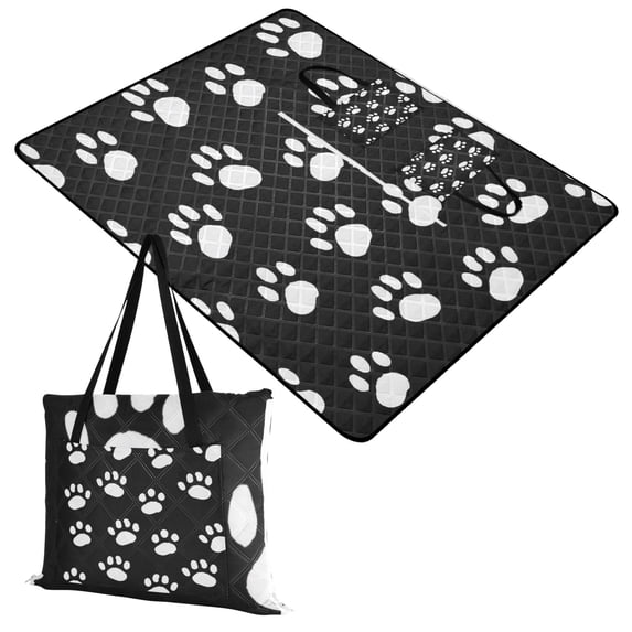 Dog Paws Extra Large Picnic Beach Blanket Waterproof Sand Proof ...