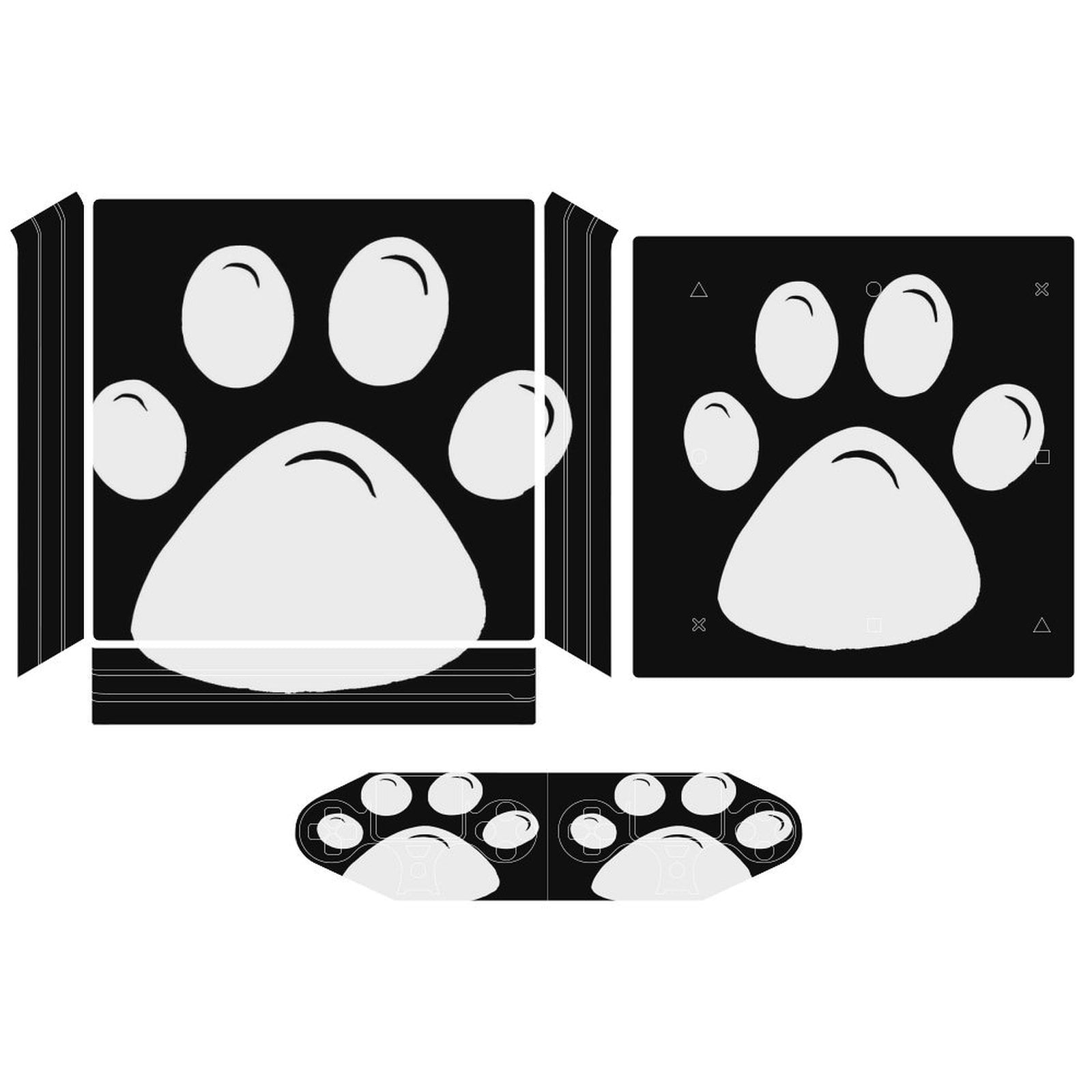 Dog Paws Hand Drawn PS4/PS4 Pro/PS4 Slim Skin Sticker For Console And ...