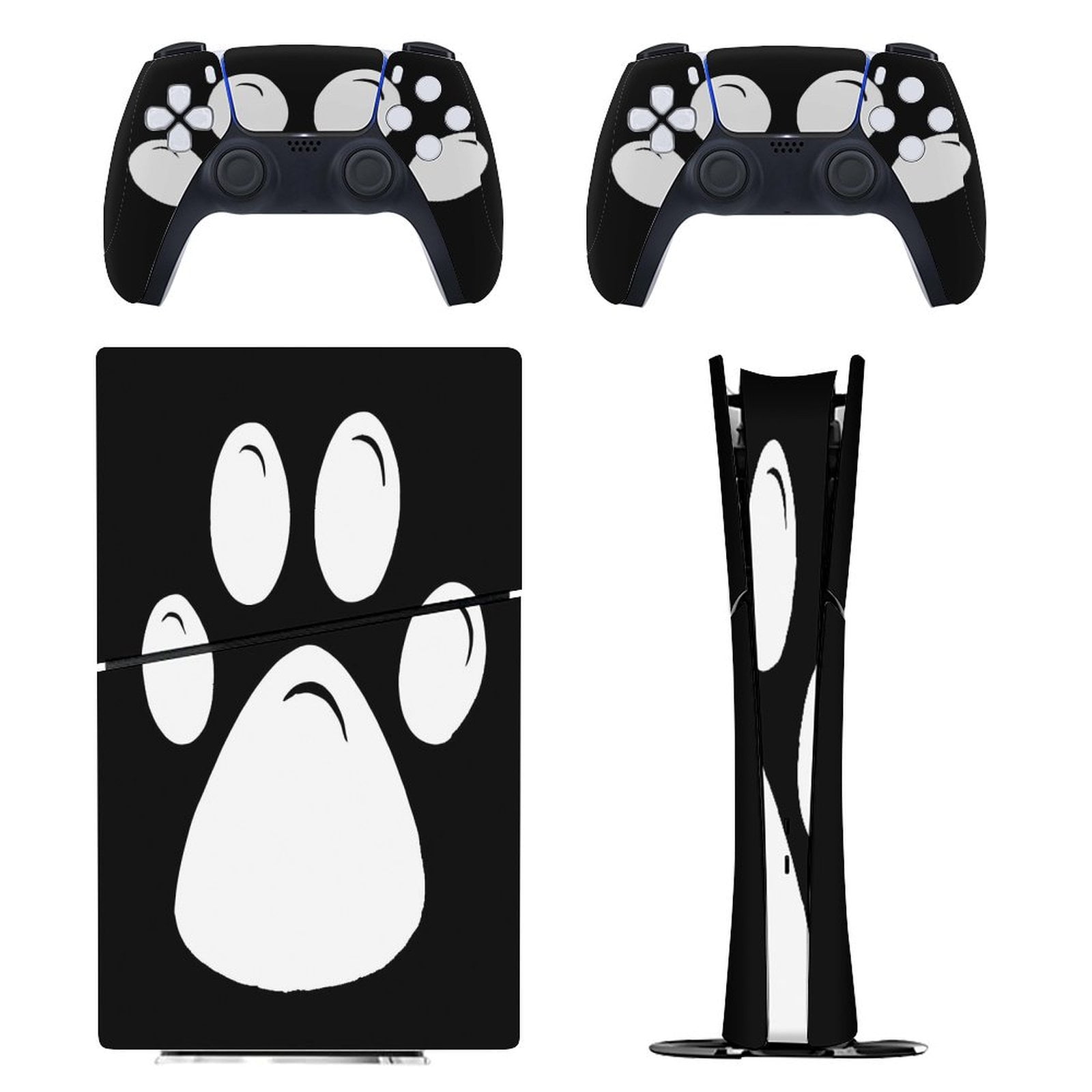 Dog Paws Hand Drawn PS5/PS5 Pro/PS5 Slim Digital Disc Skin Sticker For ...