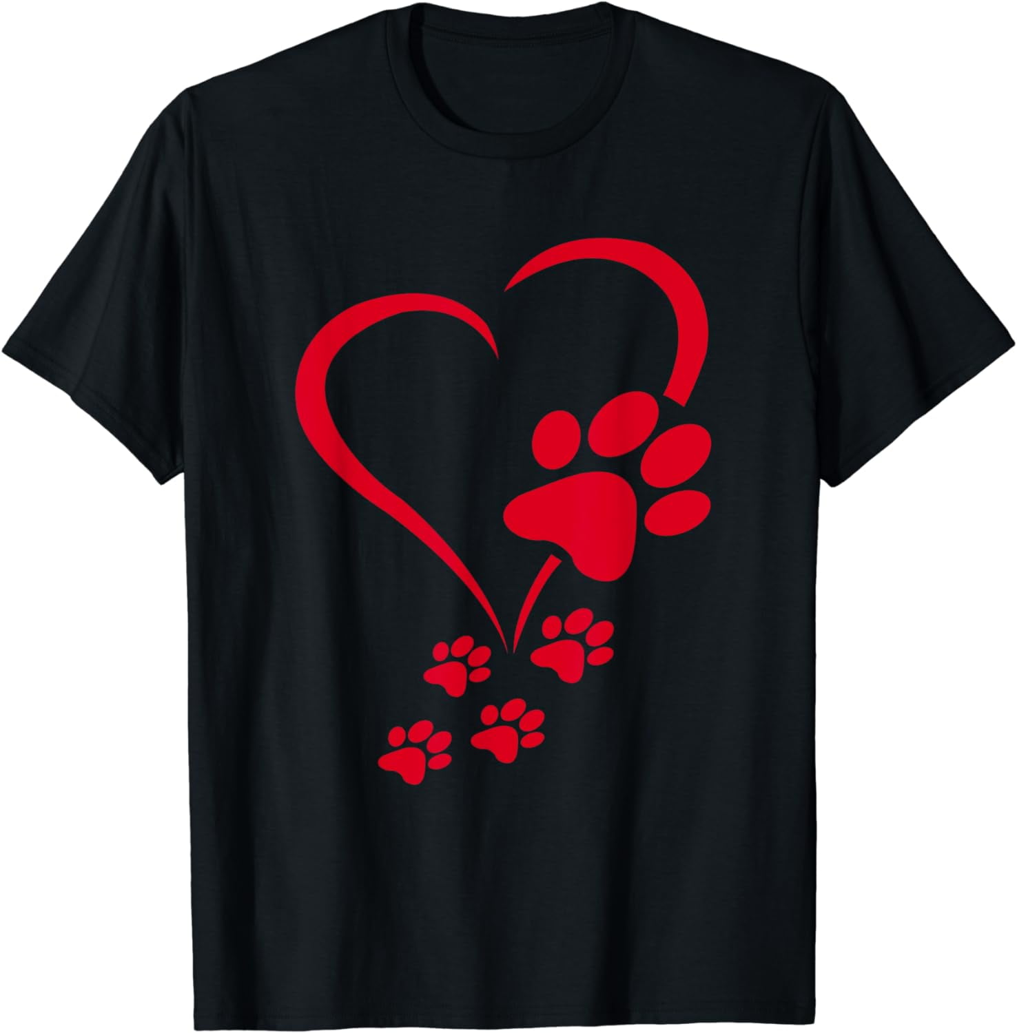 Dog Paws Hearts Baby Dogs - Dog Paw Dog Paw Print T-Shirt - Walmart.com