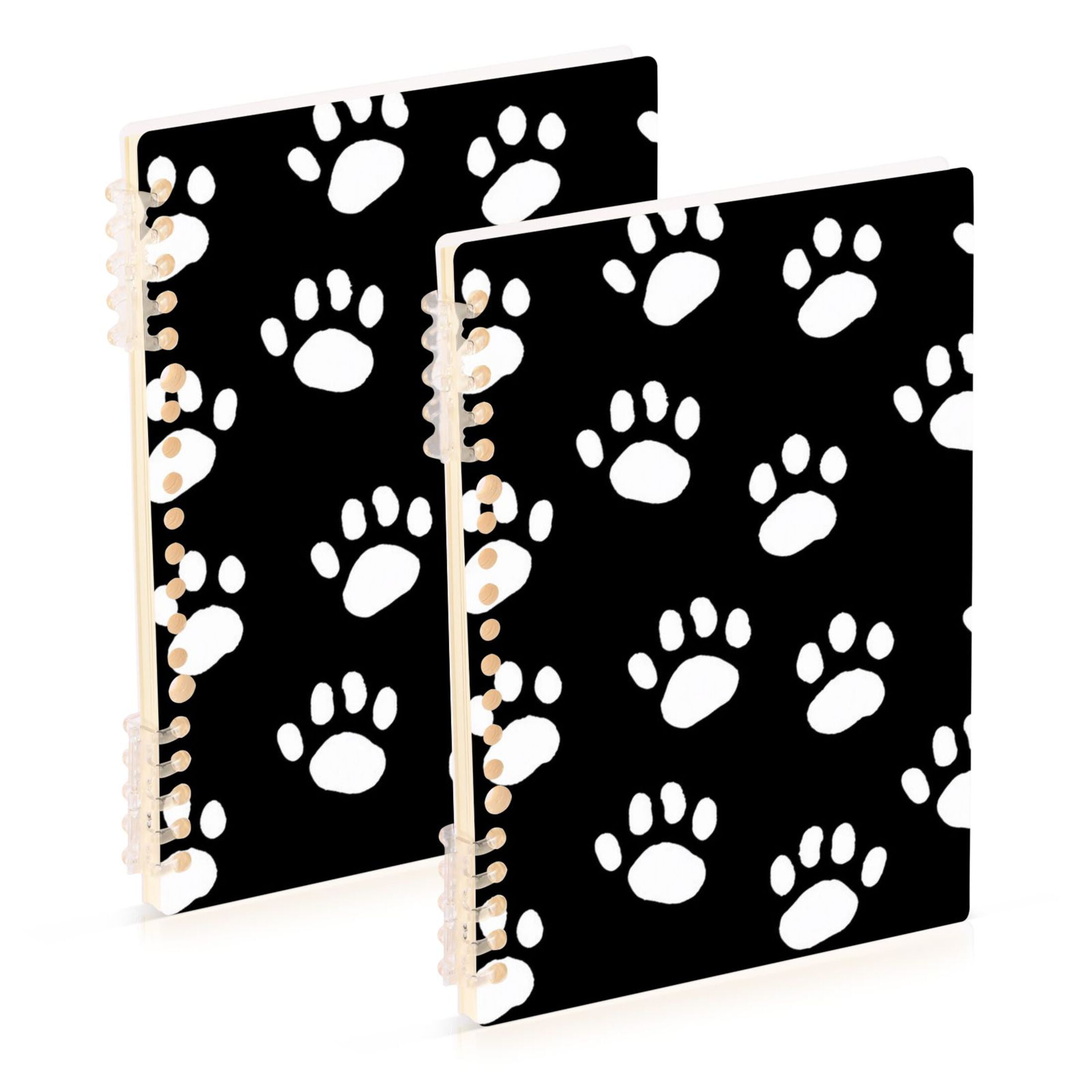 Dog Paws White Ring Binder Notebook Journey Note Diary College Ruled ...