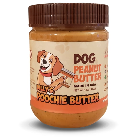 Dog Peanut Butter - Healthy Dog Treat's - Poochie Butter 12oz - Single ...