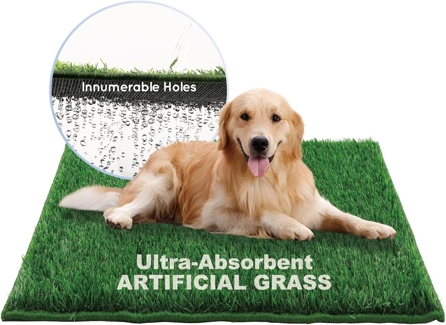 Dog Pee Grass Pad Extra Large 43”×32”, Dog Potty Grass, Ultra-Absorbent ...