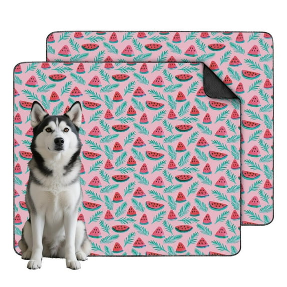 Dog Pee Pads Reusable and Washable, Cheerful Fruit Pattern Non-Slip Mat ...