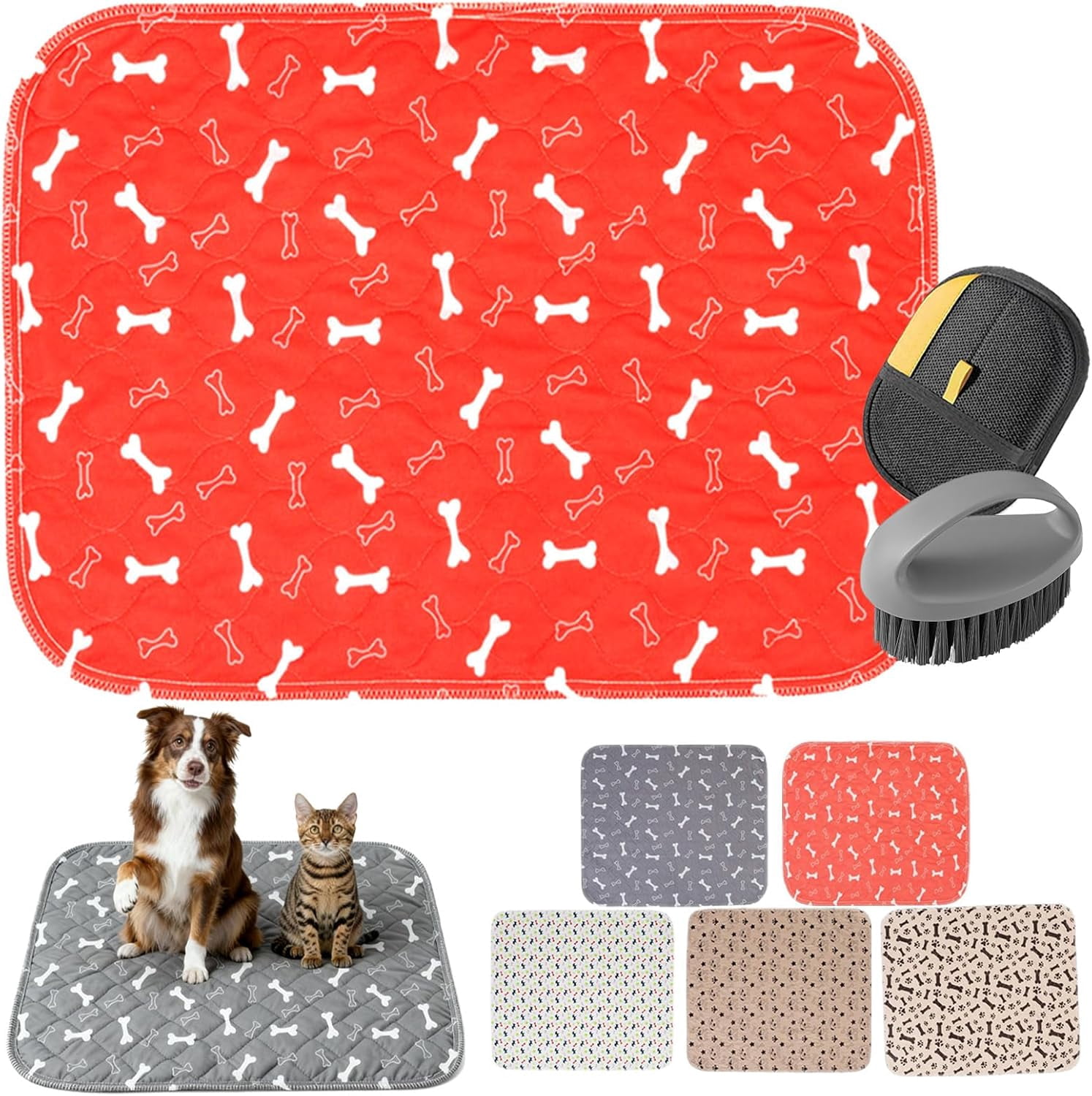 Dog Pee Pads with Pheromones, Washable Reusable Puppy Pads for Potty ...