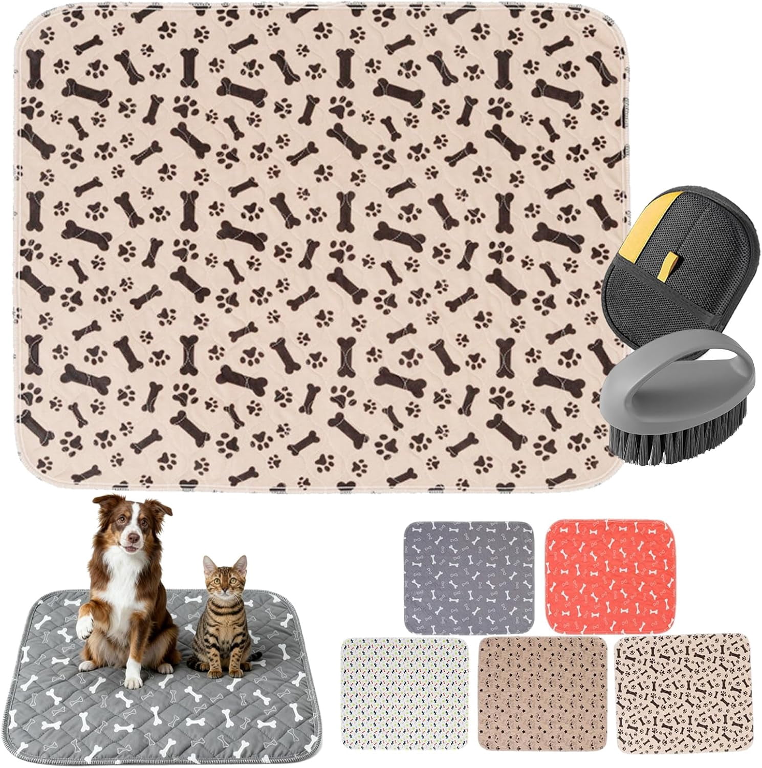 Dog Pee Pads with Pheromones, Washable Reusable Puppy Pads for Potty ...