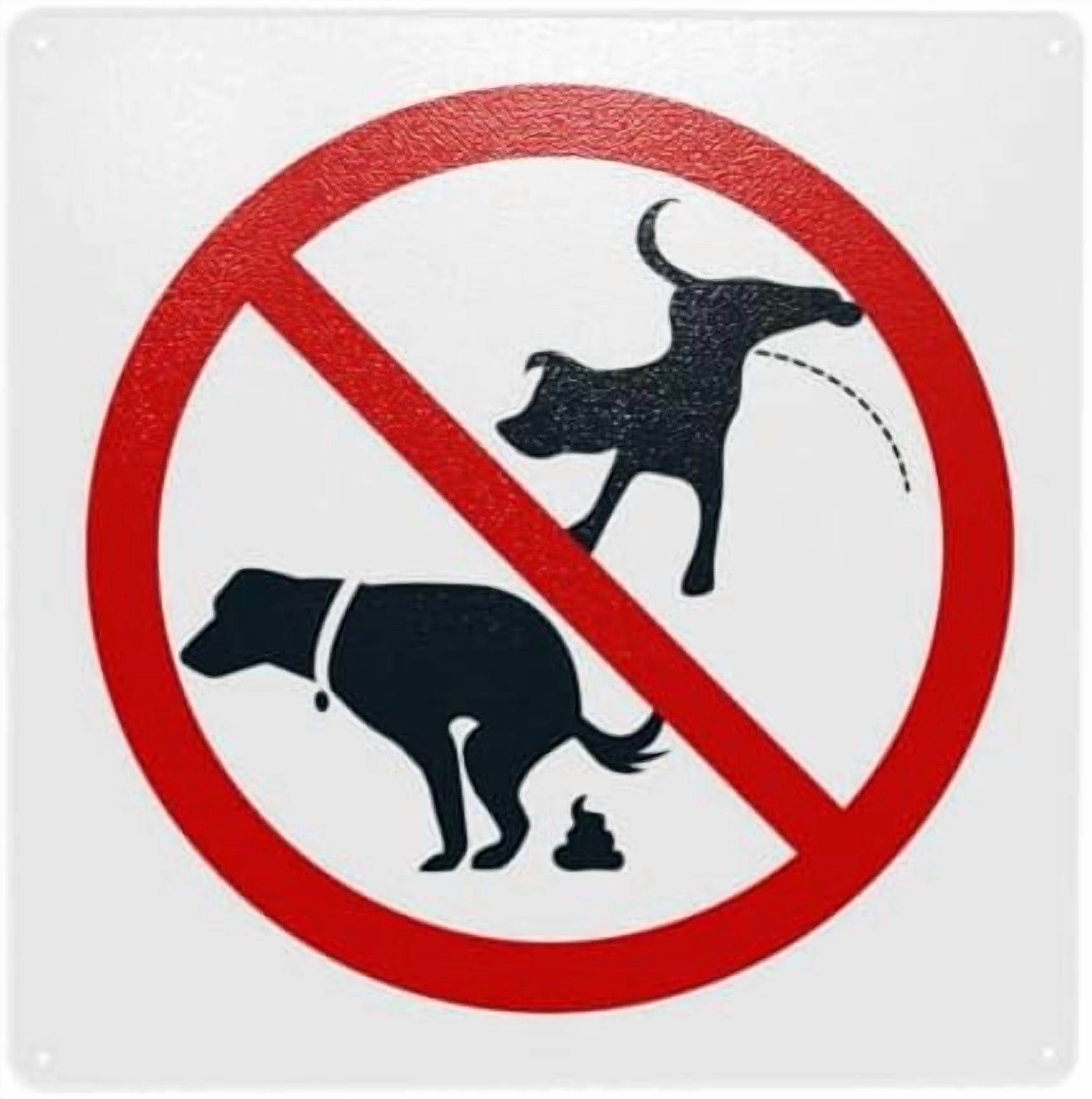 No Dog Peeing or Pooping Warning Sign, No Dog Poop Security Metal Signs ...