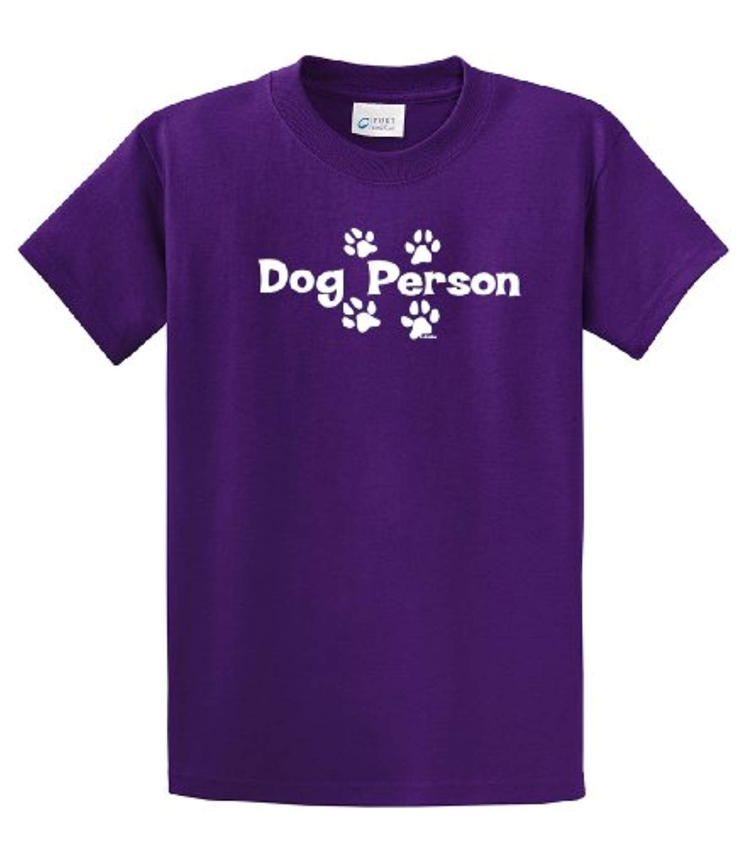 Dog Person Short Sleeve T-shirt Great Dog Lover Tee-Purple-Medium ...