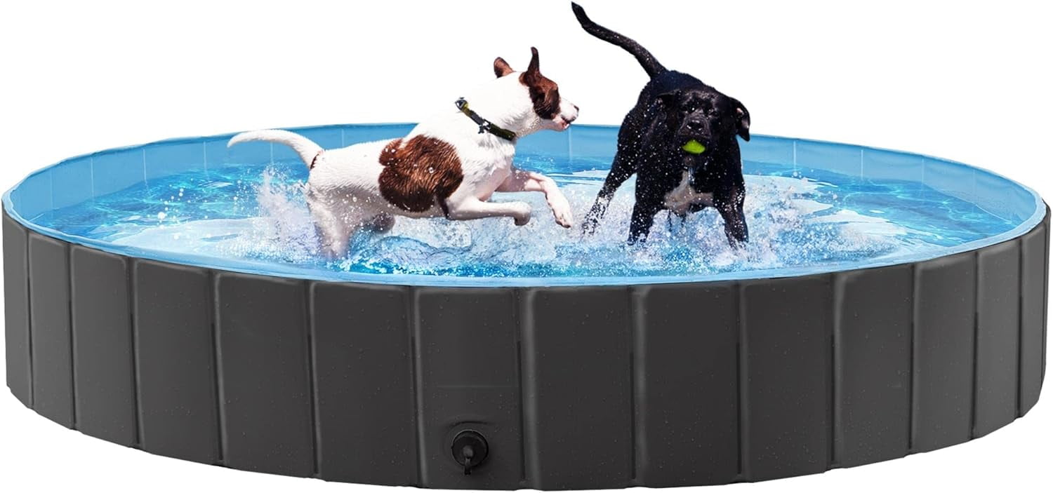 Dog Pet Bath Pool Foldable Hard Plastic Doggie Duck Swimming Pool ...