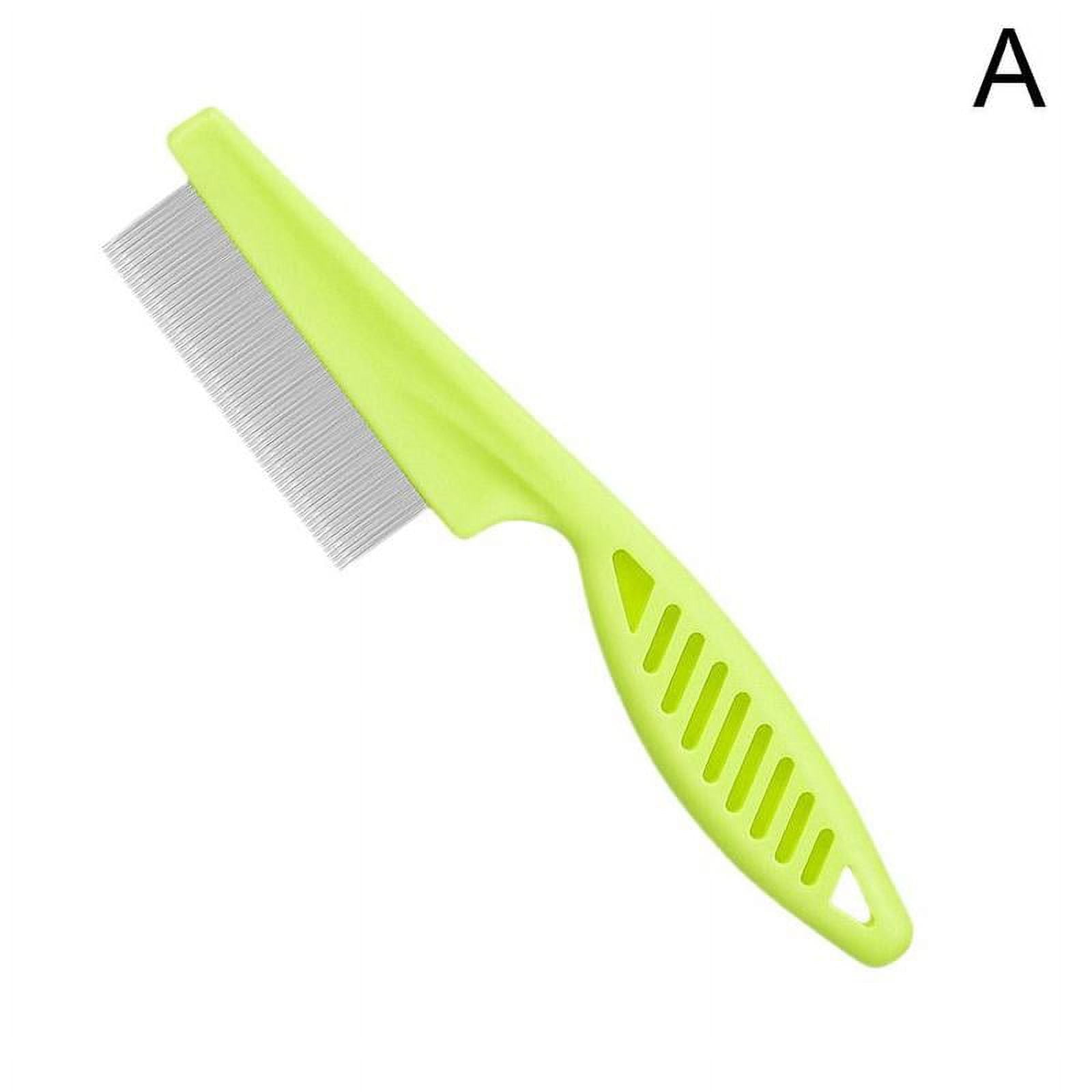 1x Dog Pet Cat Flea Comb Brush Teeth Grooming Self White Cleaner Tools ...