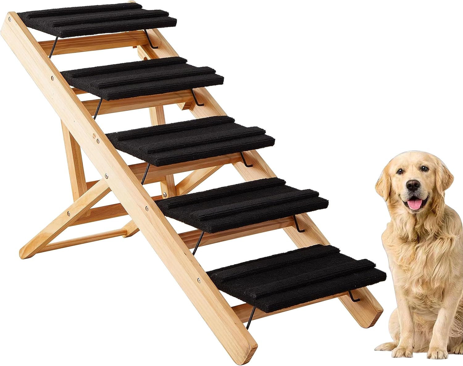 Dog Pet Stairs Steps Ramp for Bed,Dog Pet Stairs Steps for Large Dogs ...