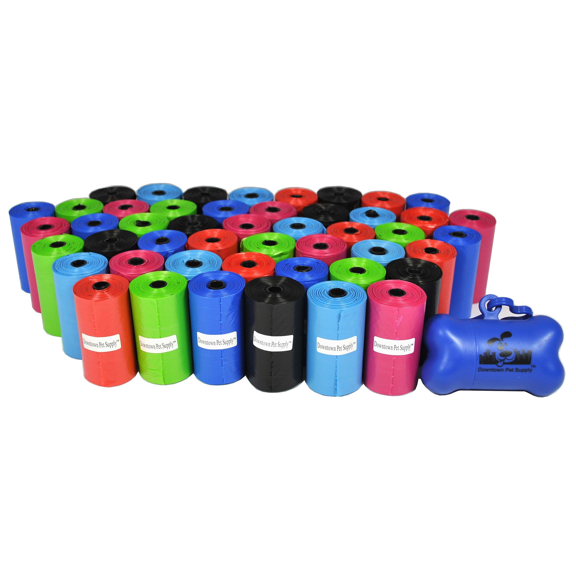Dog Pet Waste Poop Bags, Variety Colors, Bulk Sizes, (Color: Rainbow ...