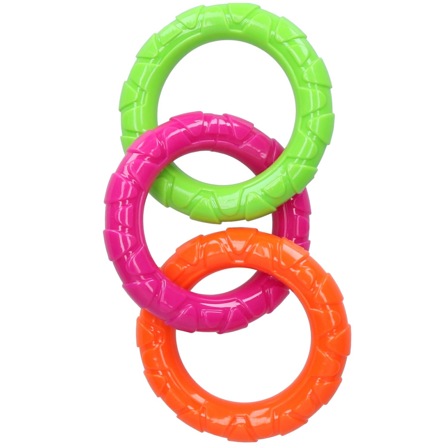 Dog Play Time Tough Rubber Mult-Coloured Rings Dog Toy Medium - Walmart.com