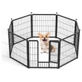 Dog Playpen 24 Inch 8 Panel, Heavy Duty Metal Pet Fence Indoor Outdoor ...
