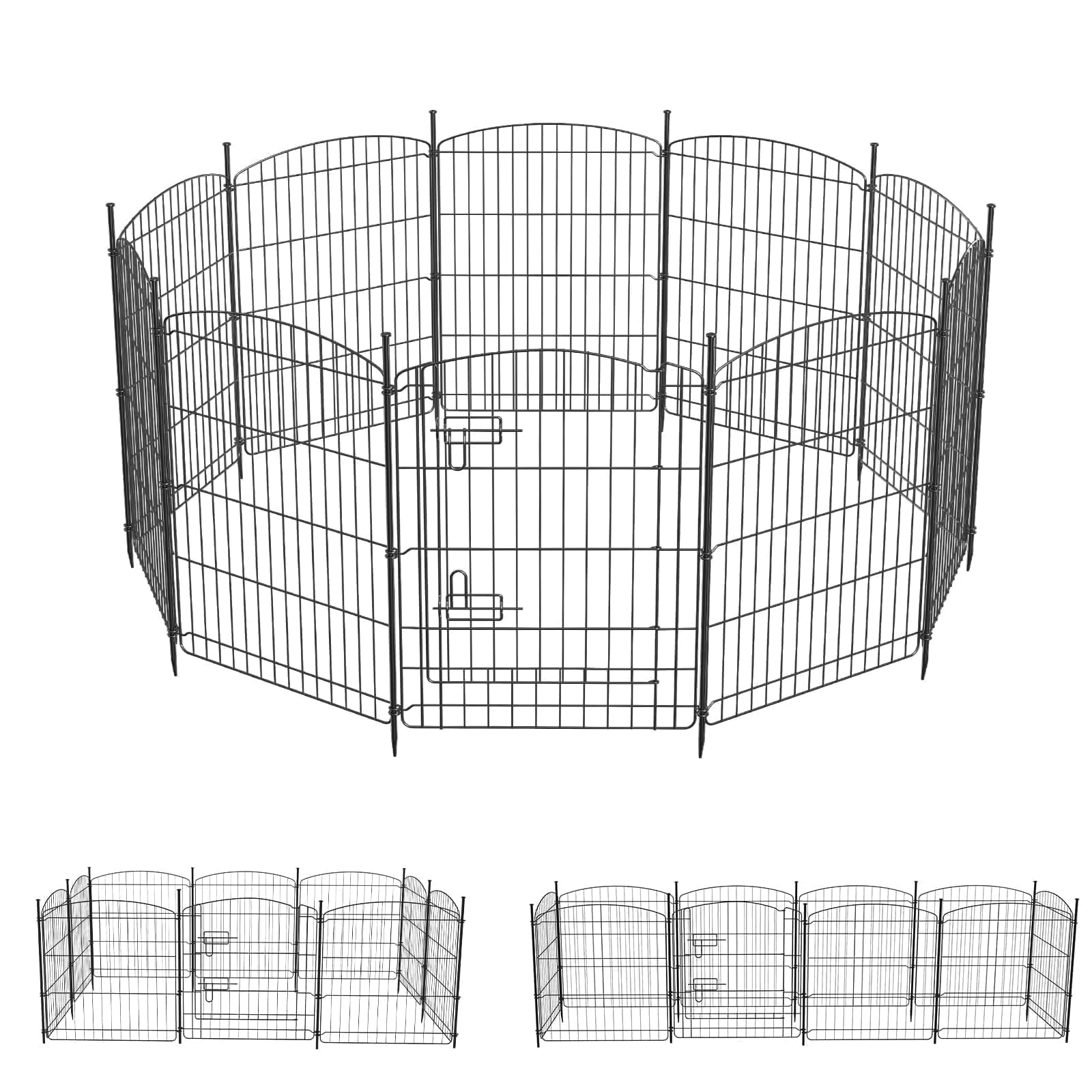 Domqga Dog Playpen 30 inch10 Panels,Foldable Pet Playpen Decorative ...