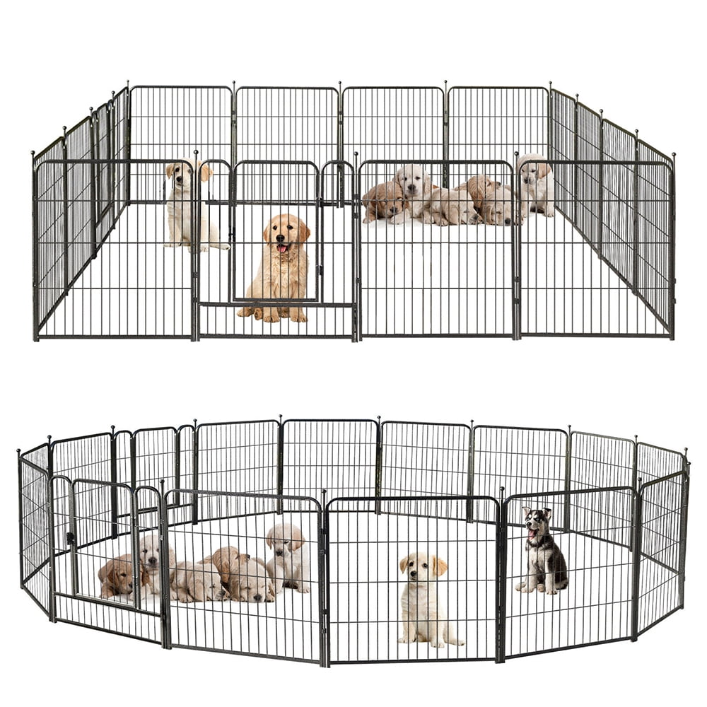 Dog Playpen,32" Height 32 Panels Portable Outdoor Dog Fence, Dog ...