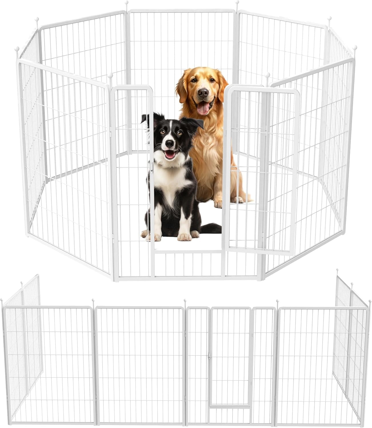 Dog Playpen 40 Inch 8 Panels, Ideal Dog Fence for Small/Medium/Large Dogs Indoor & Outdoor Bliss ...