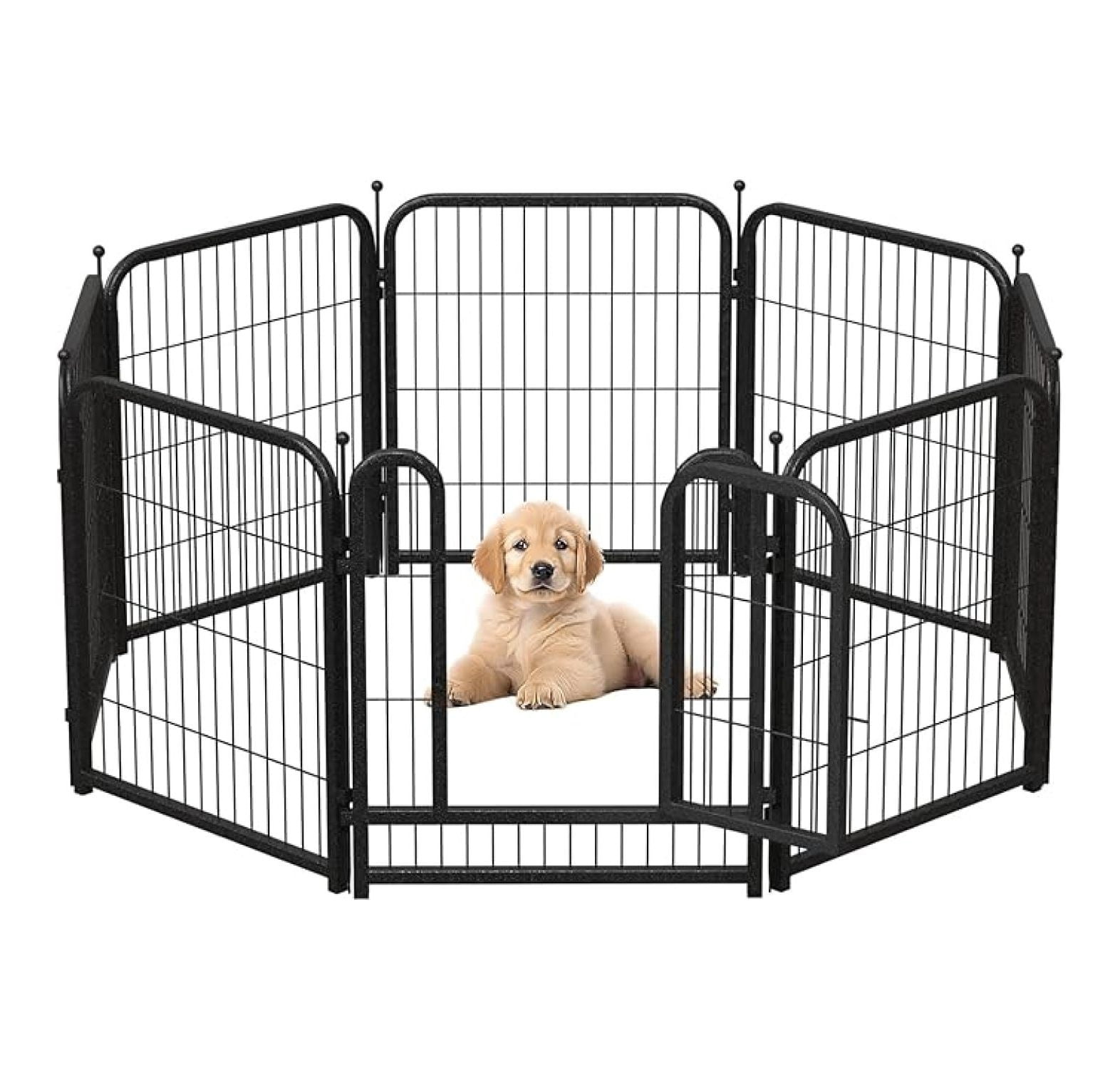 Dog Playpen 8/16 Panels 32" Height Heavy Duty Dog Fence Puppy Pen for ...