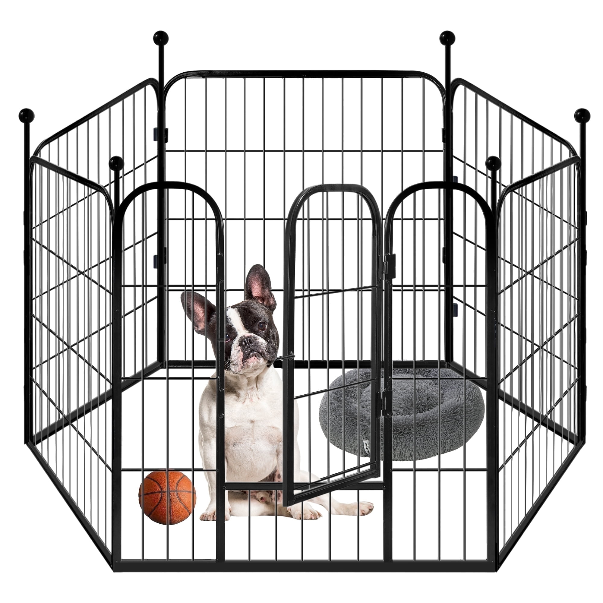 Dog Playpen,Broxin 6 Panels 24 inch Pet Playpen with Door for Dogs,Cats ...